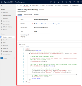 How to customize Registration Page in PowerApps Portal