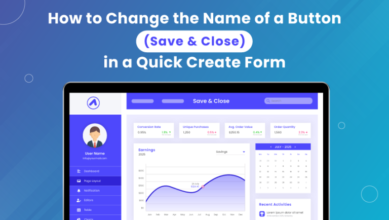 How to Change the Name of a Button (Save & Close) in a Quick Create Form?